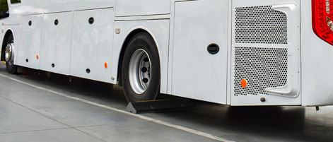 Rubber parking stops for coaches and buses | A-SAFE