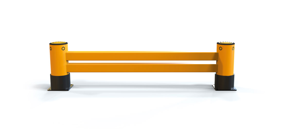 eFlex™ Double RackEnd Barrier | A-SAFE Racking Protection