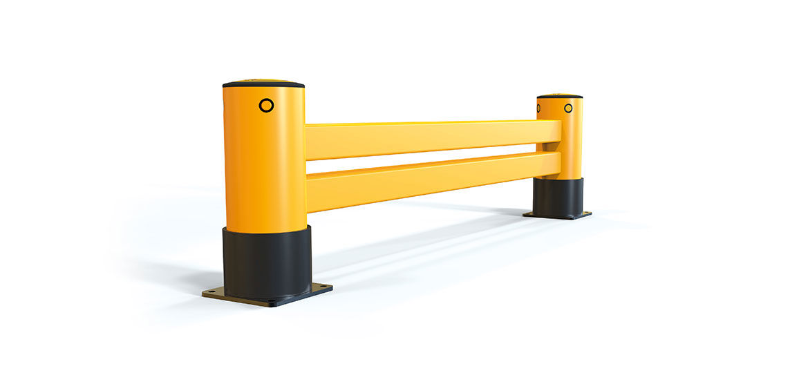 eFlex™ Double RackEnd Barrier | A-SAFE Racking Protection
