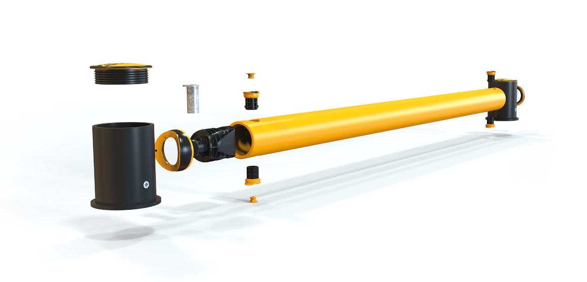 mFlex™ Single Traffic Guardrail Ground Level | A-SAFE