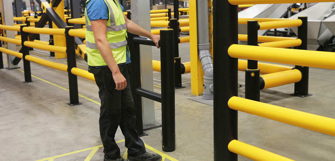 Pedestrian Sliding Safety Gate for Walkway Crossings | A-SAFE