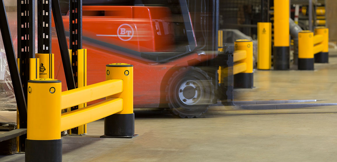 eFlex™ Double RackEnd Barrier | A-SAFE Racking Protection