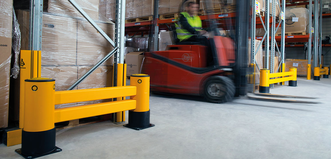 eFlex™ Double RackEnd Barrier | A-SAFE Racking Protection