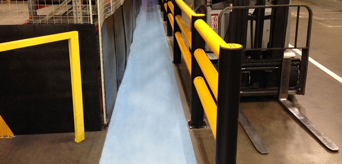 Safeguard Pedestrians - iFlex™ Pedestrian Barrier 3 Rail | A-SAFE