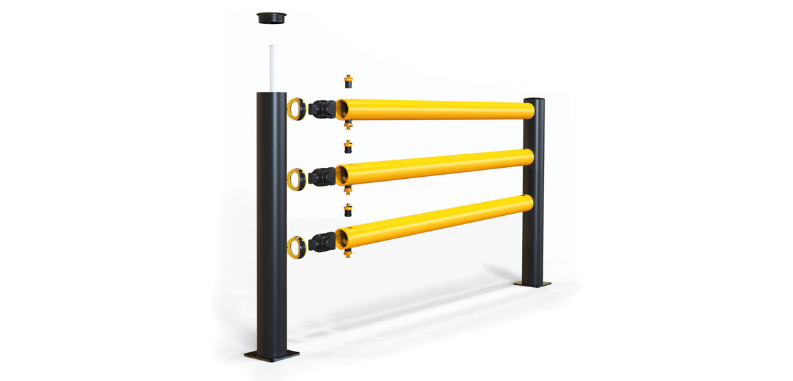 Safeguard Pedestrians - iFlex™ Pedestrian Barrier 3 Rail | A-SAFE