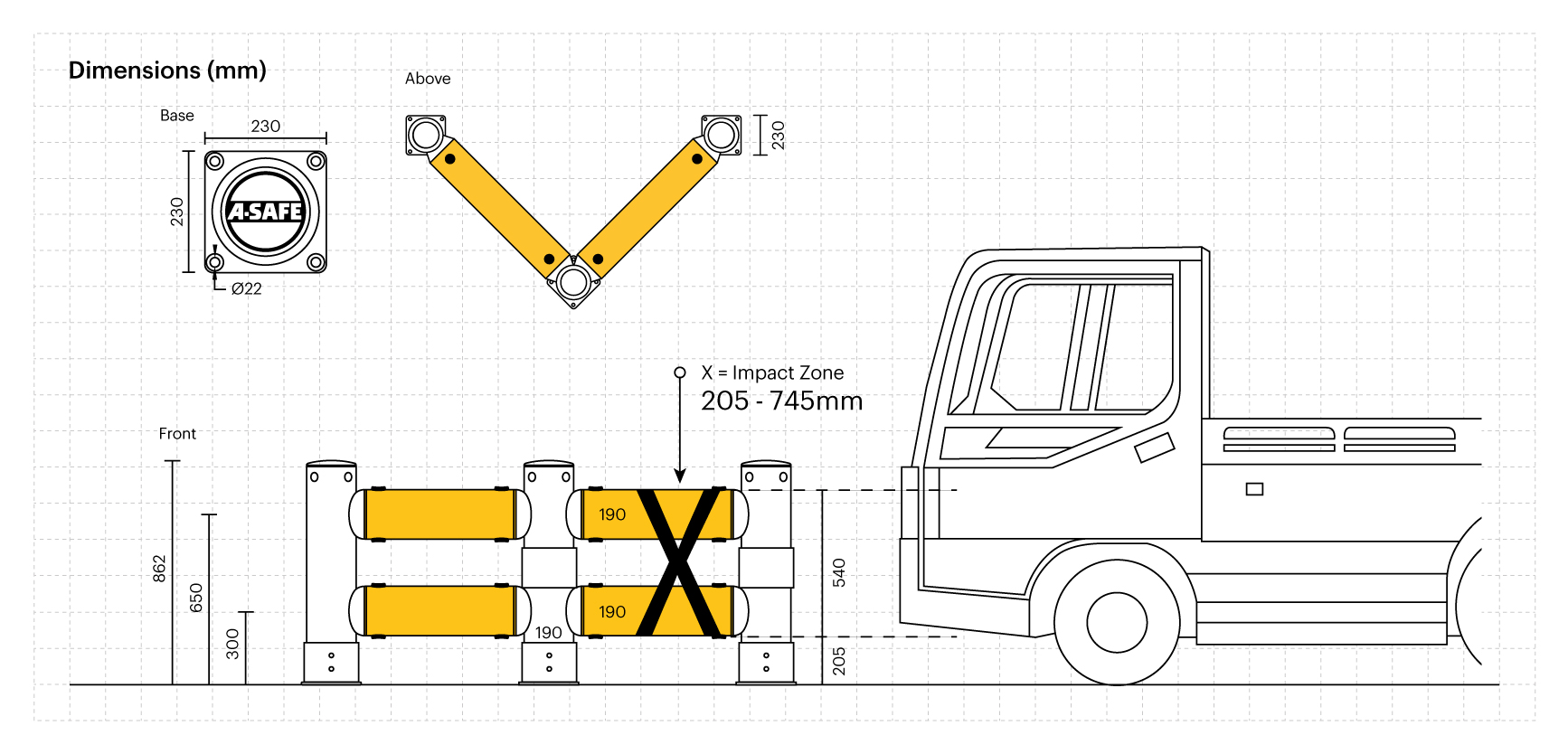 Atlas™ Triangle Traffic Barriers | A-SAFE Airfield Solutions
