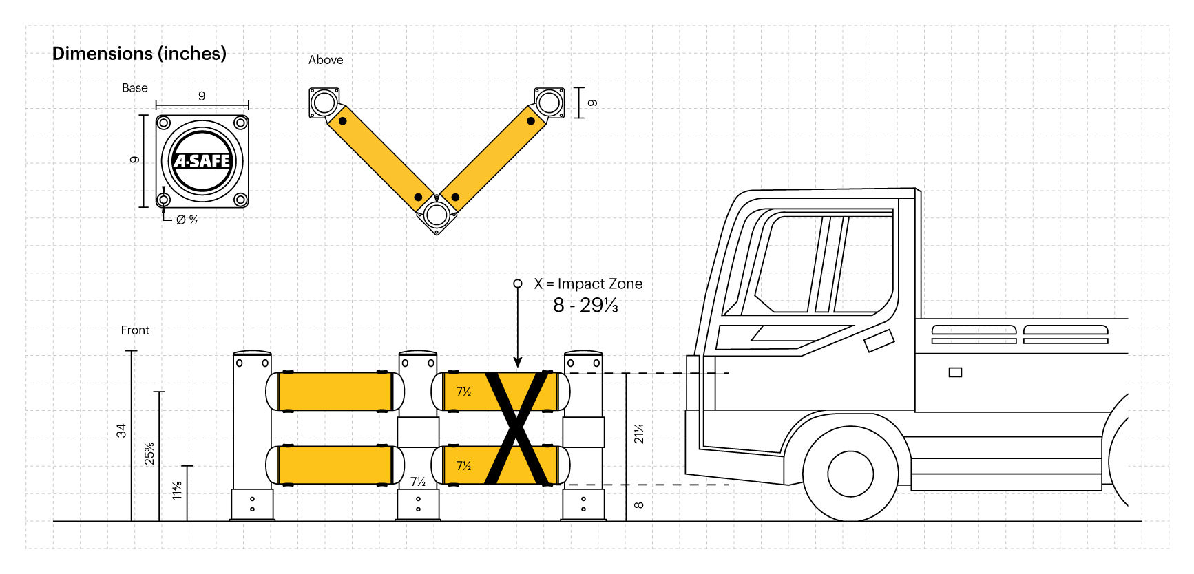 Atlas™ Triangle Traffic Guardrails | A-SAFE Airfield Solutions