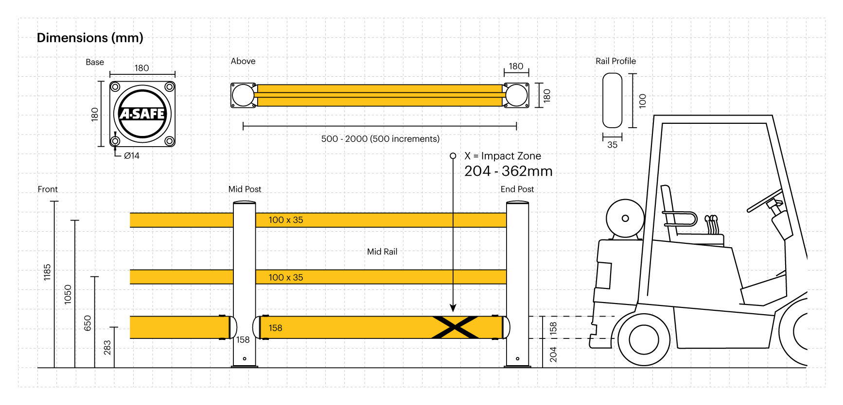 eFlex™ Single Traffic Barrier+ | A-SAFE Safety Solutions