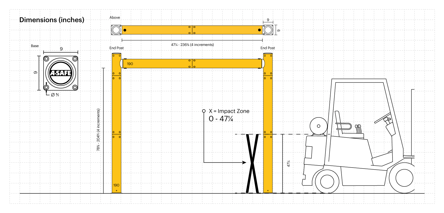 Height Restrictor to protect door frames and equipment | A-SAFE