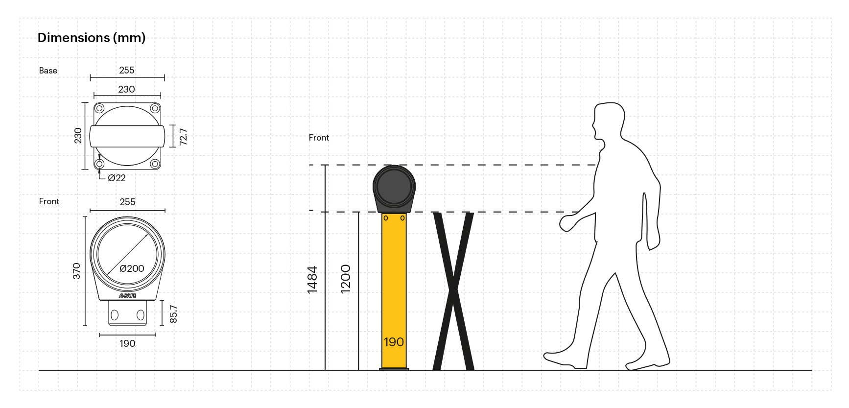 Safety Sign Post for Traffic Management | A-SAFE