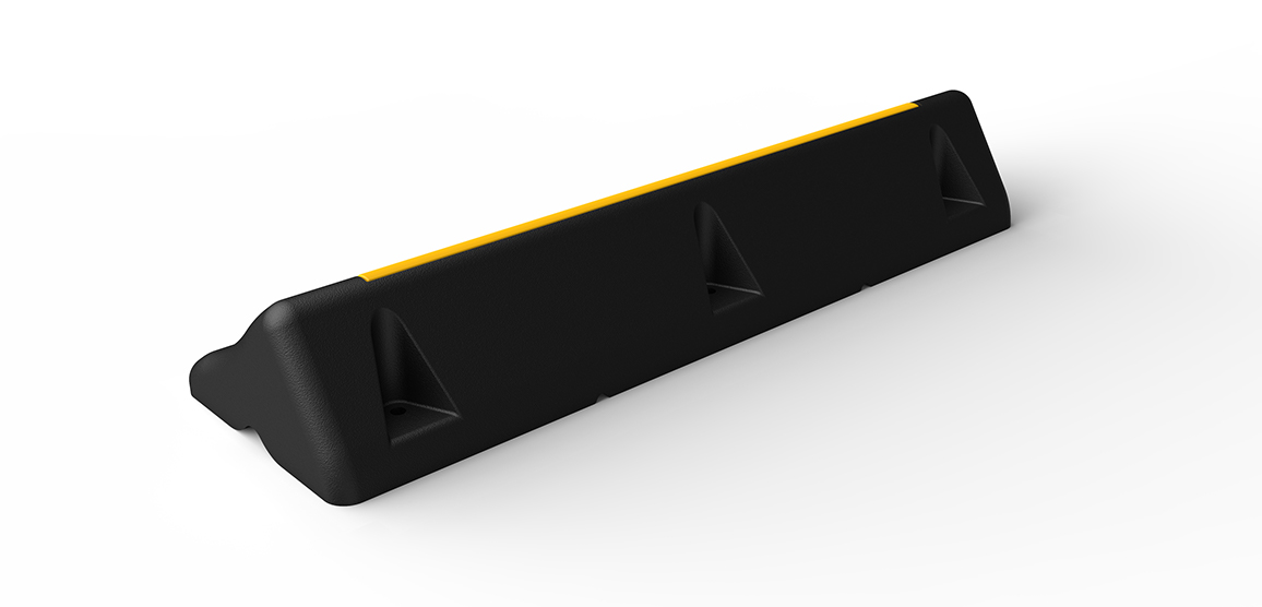 Rubber parking stops for trucks, lorries and HGVs | A-SAFE