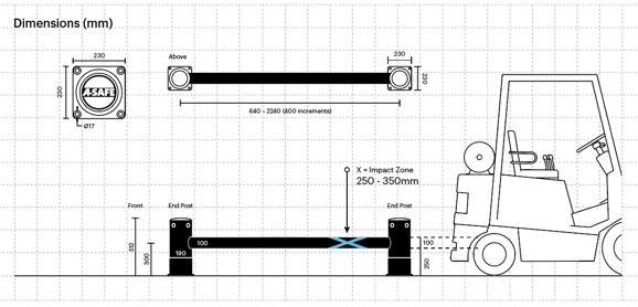 Single RackEnd Barrier Cold Storage | A-SAFE Racking Protection